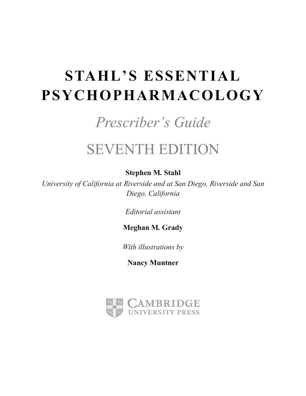 Prescriber's Guide Stahl's Essential Psychopharmacology 7th Edition ...